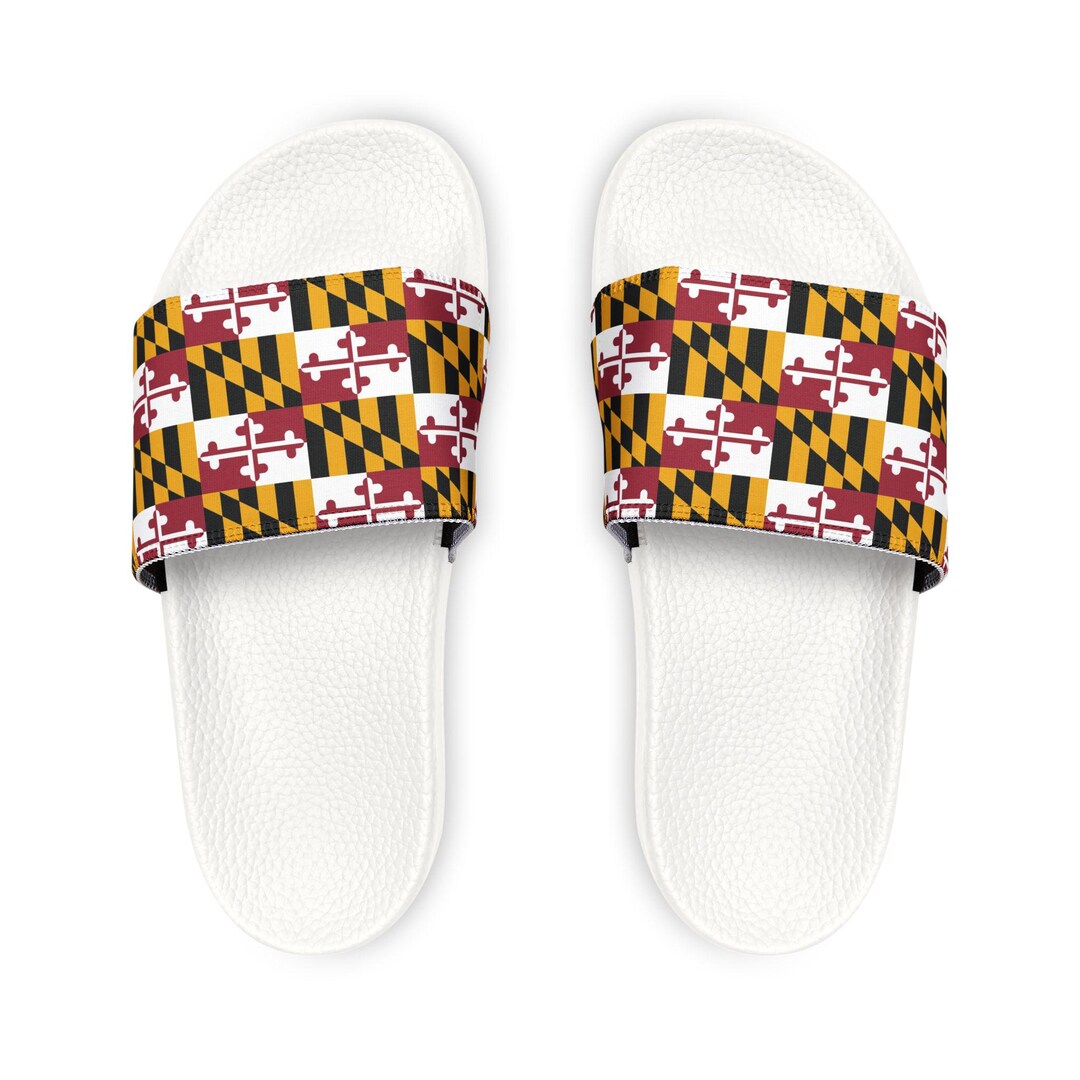 Maryland Flag Pattern Men's Slide Sandals - Etsy