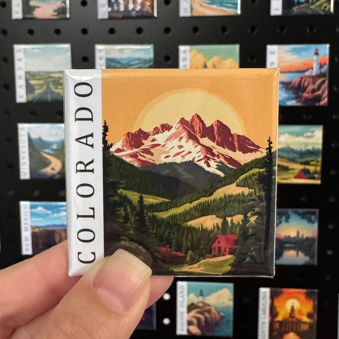 Colorado Magnet | Scenic Landmark Art | Collectible Fridge Magnet ...