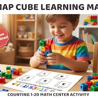 Christmas Snap Cube Mats | Preschool & Kindergarten Math Centers ...
