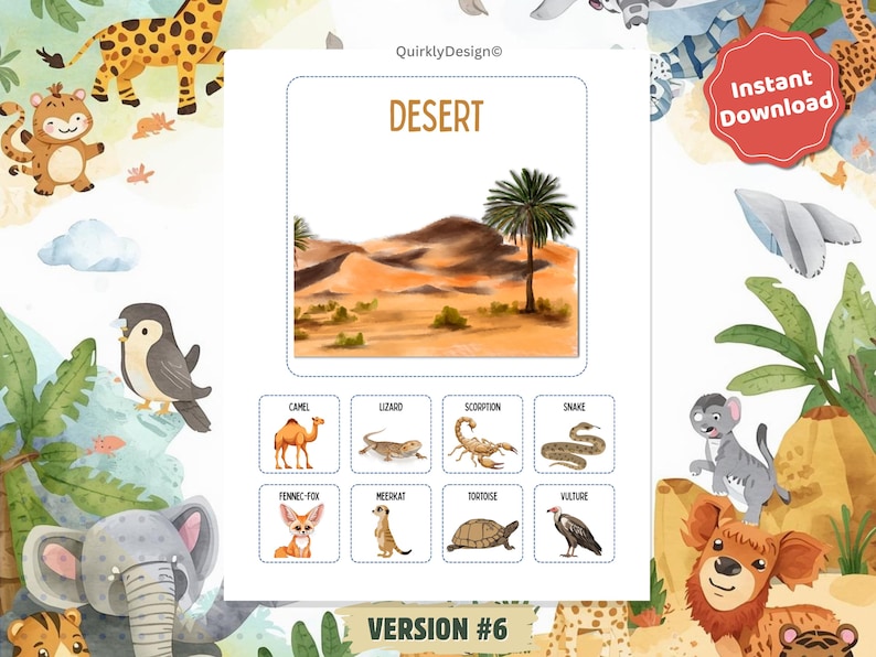 Animal Habitat Sorting Activity | Montessori Science Printable ...