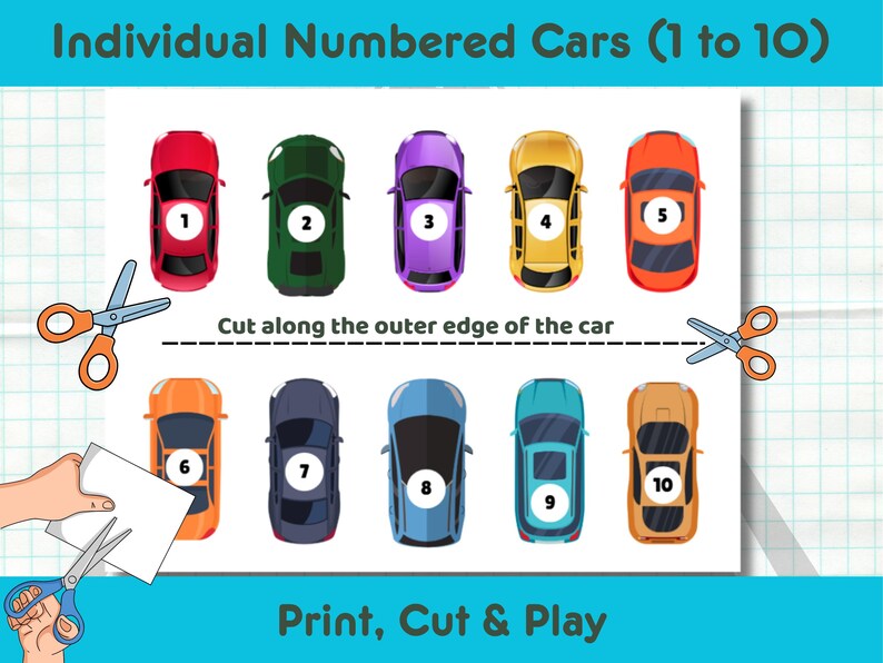 Car Park Number Matching Activity, Montessori Math for Toddlers ...