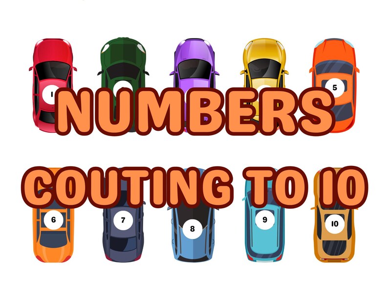 Car Number Matching Game Printable | Toddler Counting Activity ...