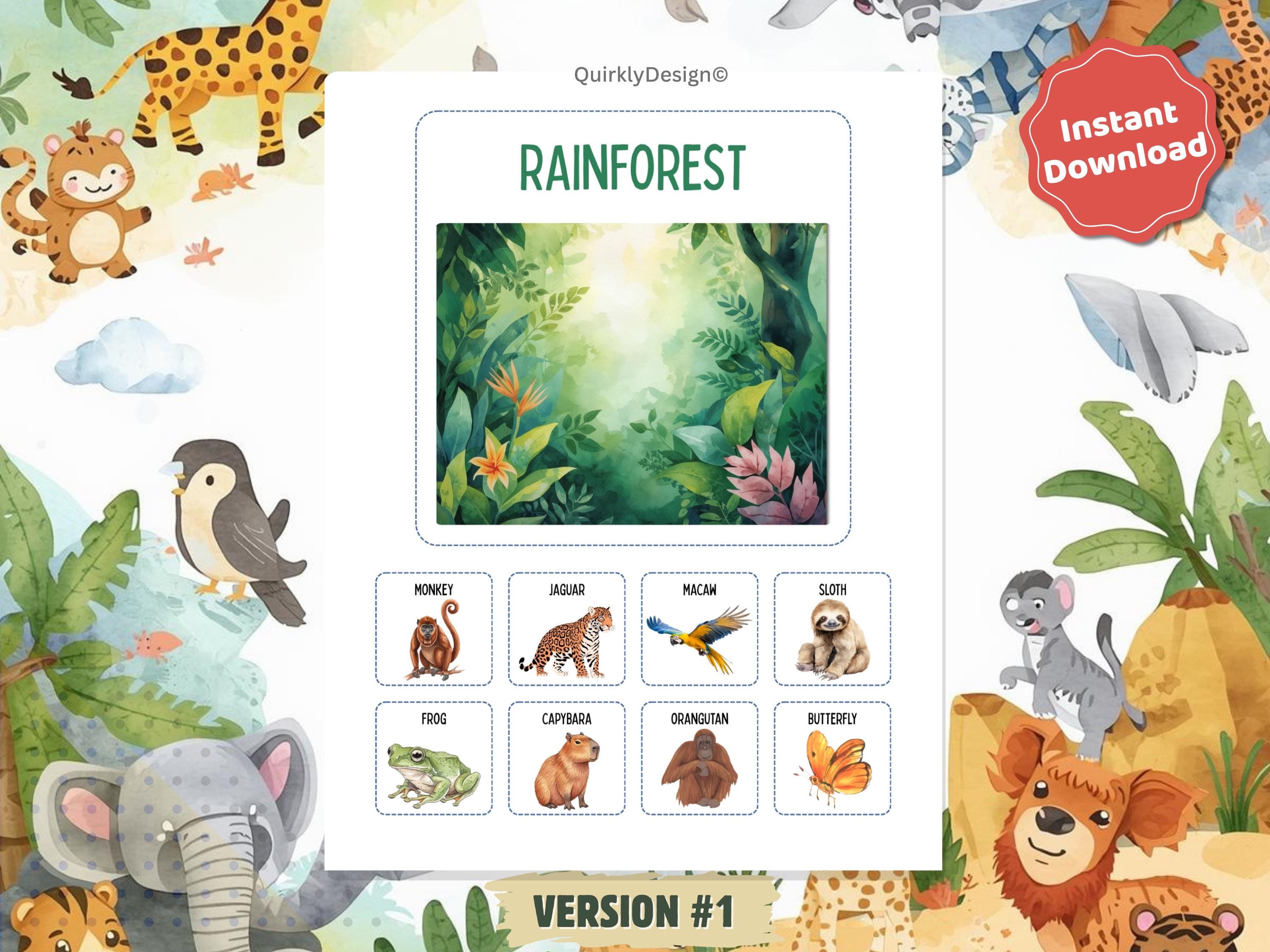 Animal Habitat Sorting Activity | Montessori Science Printable ...