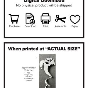 Hanging Spiral Ghosts Paper Halloween Decorations Craft Digital ...