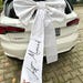 Personalized Car Bow – Wedding Decoration / Custom Linen Car Ribbon ...