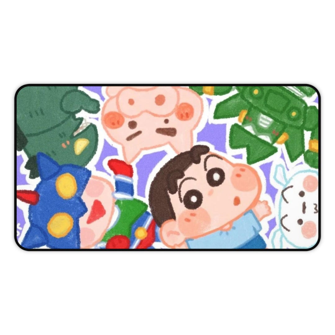 Shinchan Desk Mat - Neoprene Gaming Mouse Pad, Office Decor - Etsy