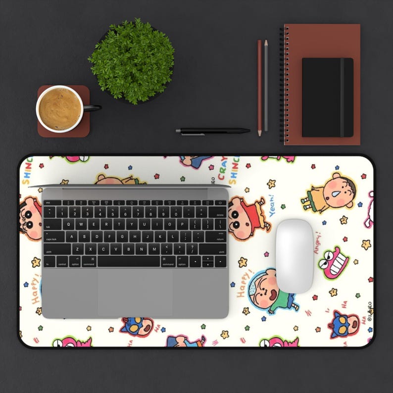 Shinchan & Friends Desk Mat – Vibrant Neoprene Workspace Decor - Etsy