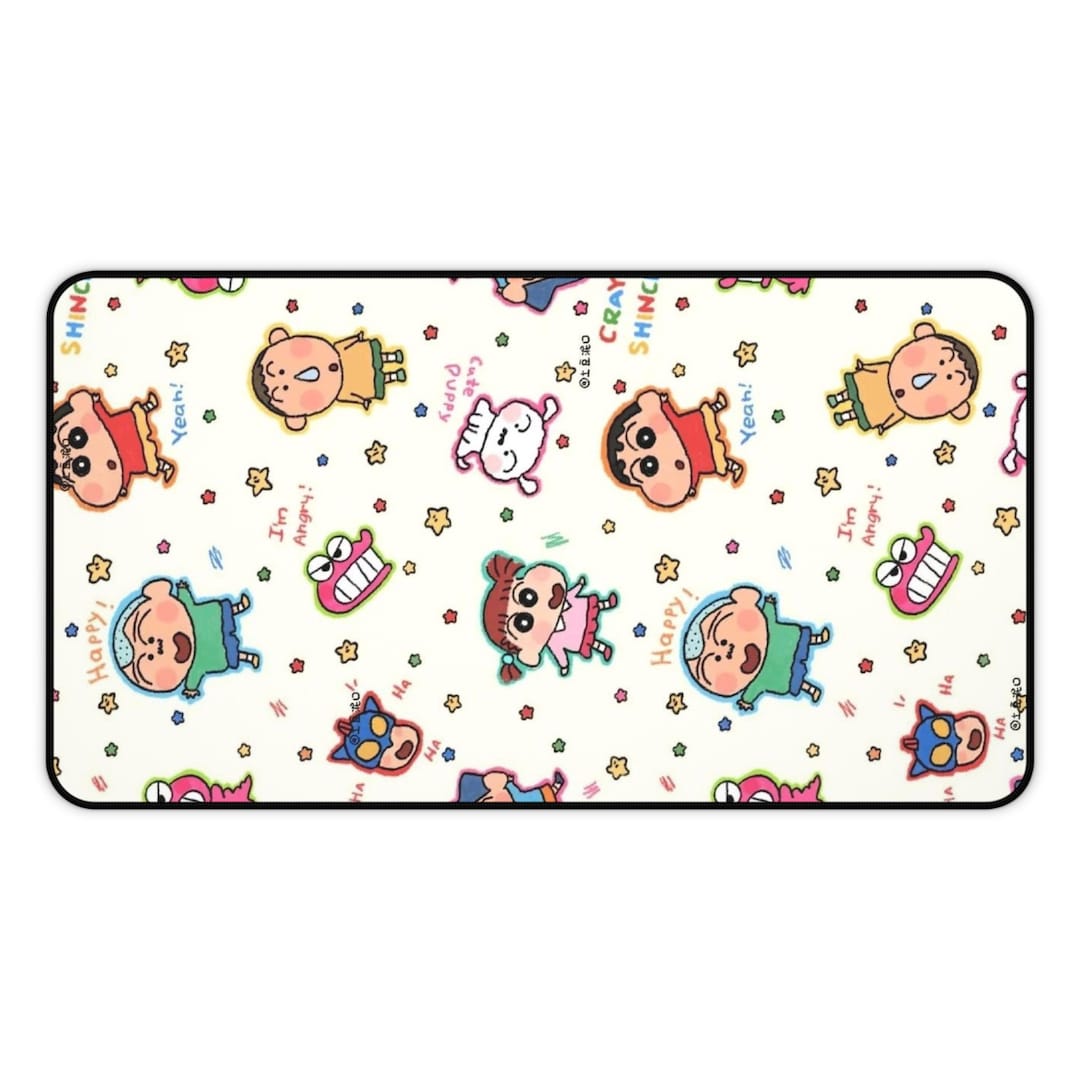 Shinchan & Friends Desk Mat – Vibrant Neoprene Workspace Decor - Etsy