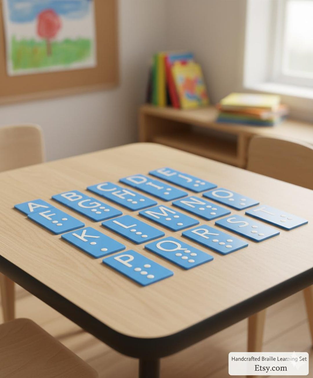Braille Alphabet Tiles – Tactile Montessori Learning Toy - Etsy