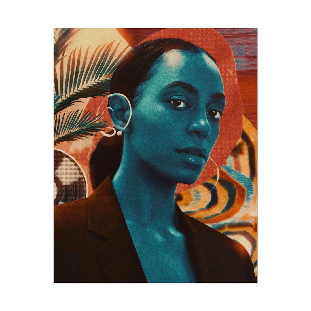Solange Chromatic Muse Art Poster: Vibrant Abstract Portrait - Etsy