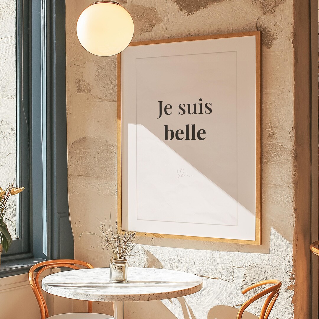Je Suis Belle Print: French Affirmation, Parisian Decor (digital ...