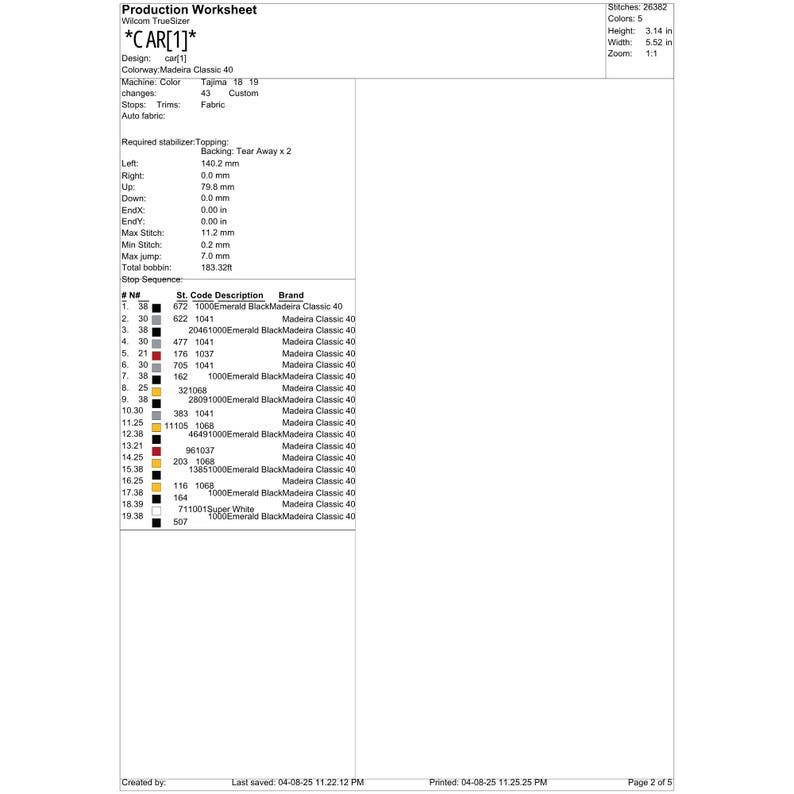 Yellow Sports Car Embroidery Design Machine File Pes Dst Jef Exp Hus ...
