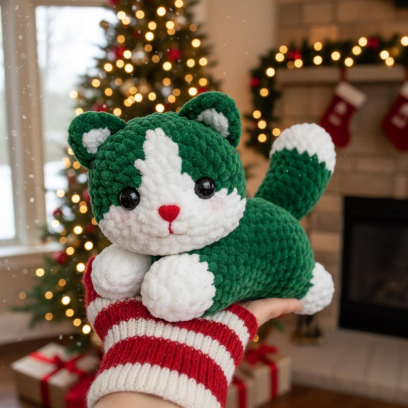 Christmas Cat Crochet Pattern: No-sew Holiday Plush (PDF Pattern) - Etsy