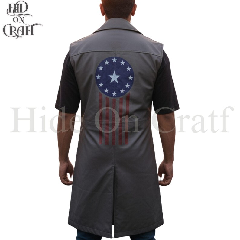 Ulysses' Duster Real Leather Coat: Post-apocalyptic Trench Vest Cosplay ...