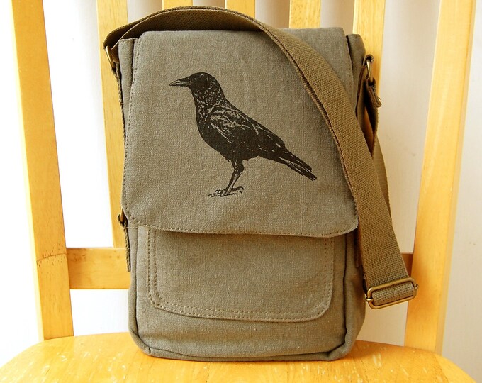 Crow Raven Tech Bag Small Purse Crossbody Shoulder Bag 11x7x2 Inches ...