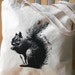 Squirrel Canvas Tote Bag Book Bag - Etsy