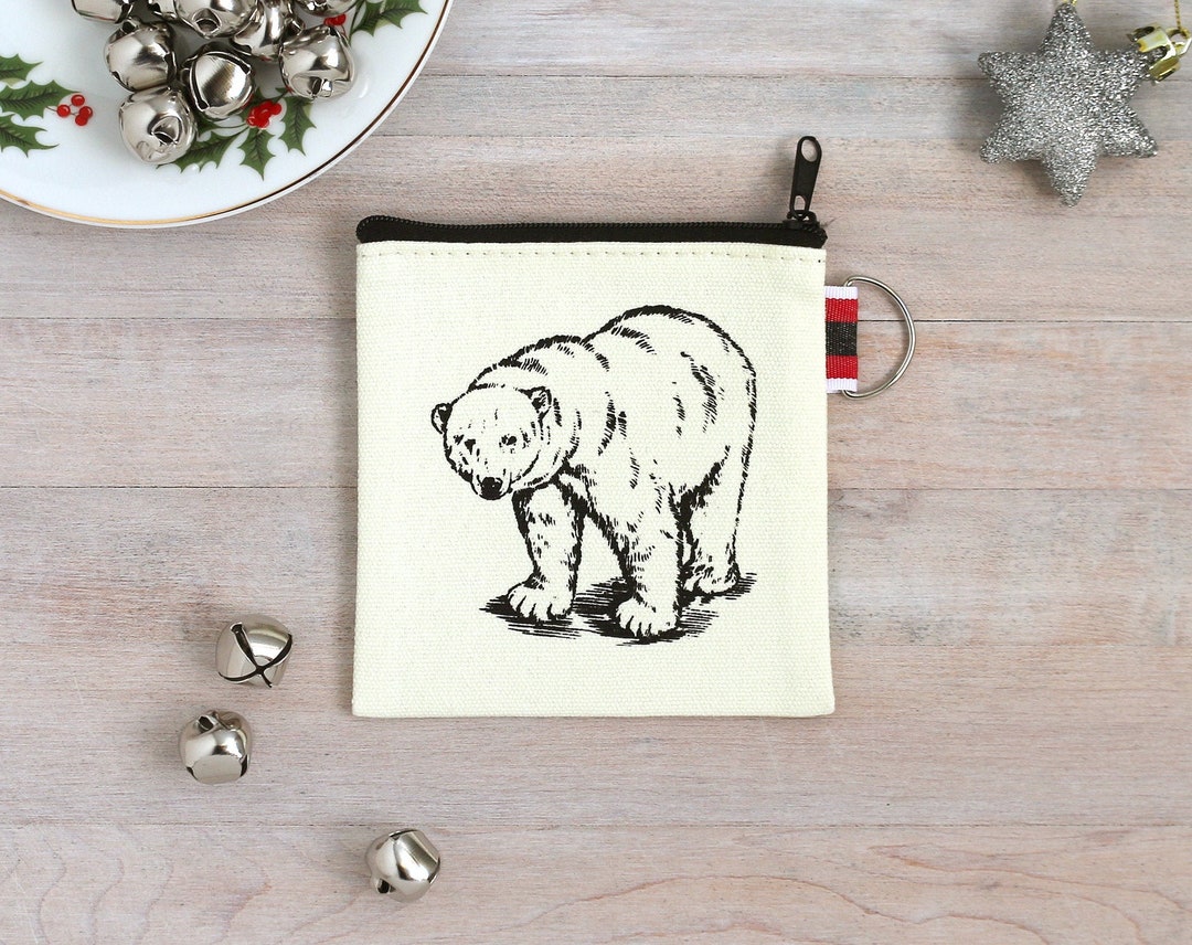 Polar Bear Coin Purse Tiny Zipper Pouch - Etsy