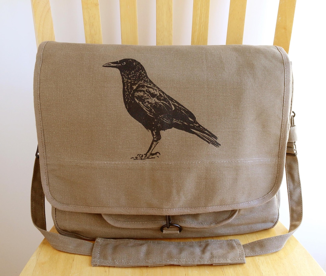 Crow Raven Messenger Bag Canvas 15x11x4 Shoulder Laptop Bag - Etsy