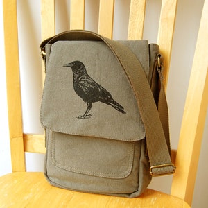 Crow Raven Tech Bag Small Purse Crossbody Shoulder Bag 11x7x2 Inches ...