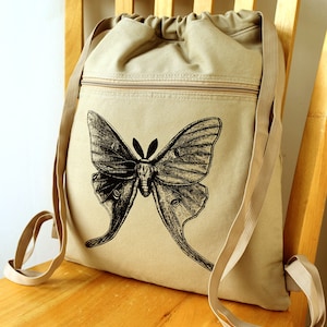 Luna Moth Backpack Canvas Laptop Bag - Etsy
