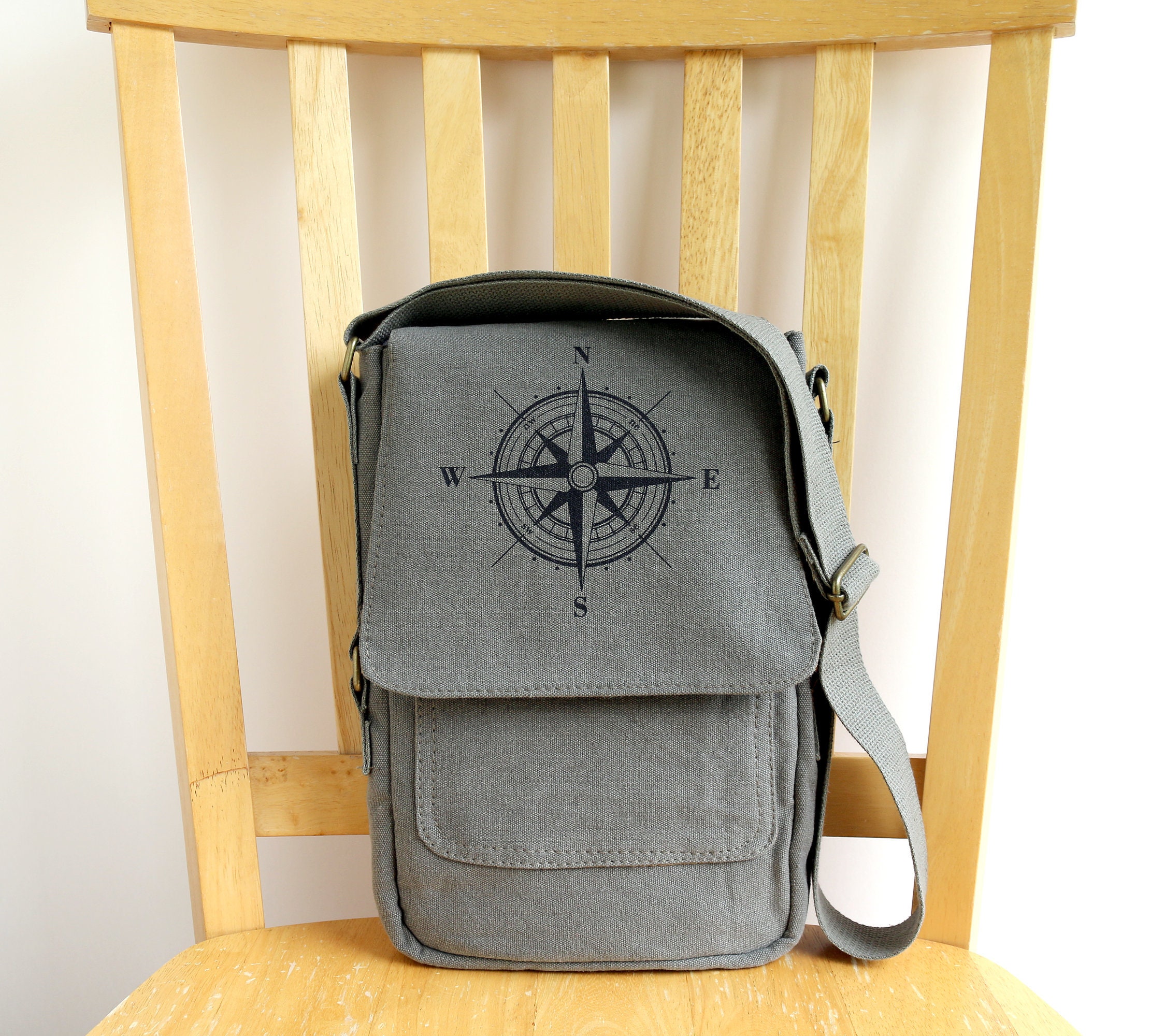 Compass Tech Bag Small Purse Nautical Crossbody Shoulder Bag | Etsy