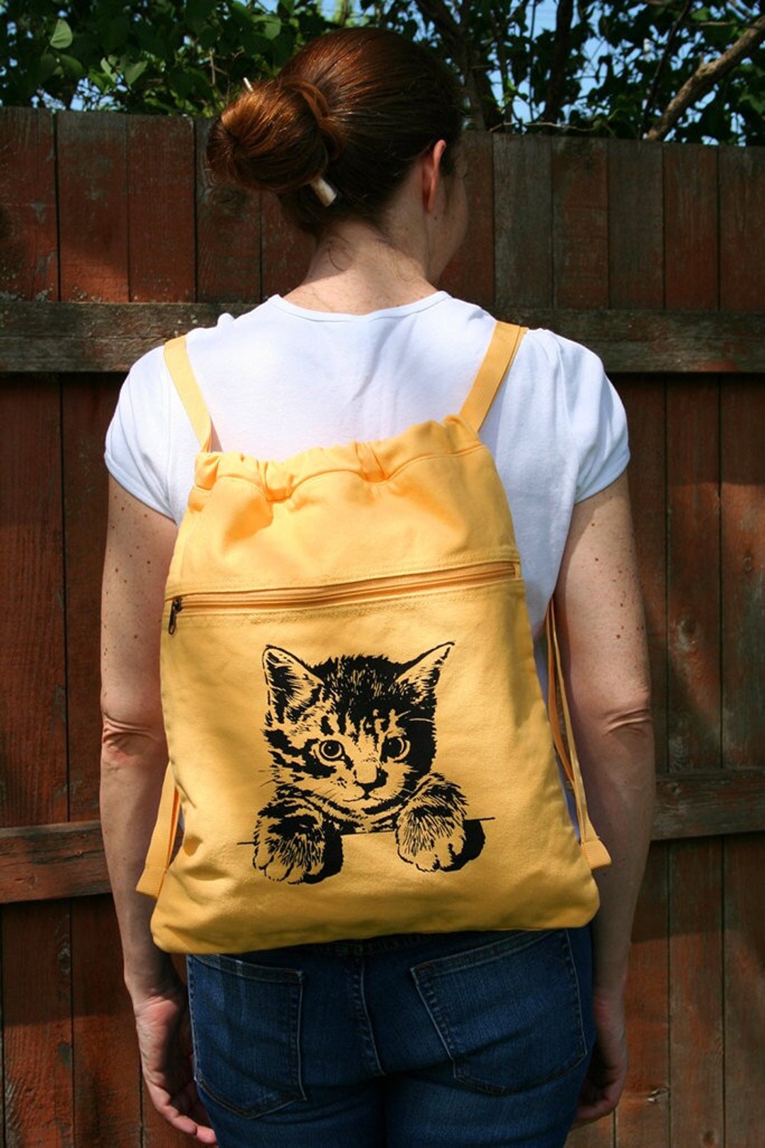 Cat Backpack Canvas Laptop Bag Kitten School Bag - Etsy Canada