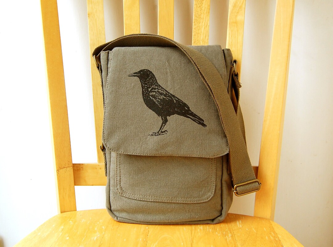 Crow Raven Tech Bag Small Purse Crossbody Shoulder Bag 11x7x2 Inches ...