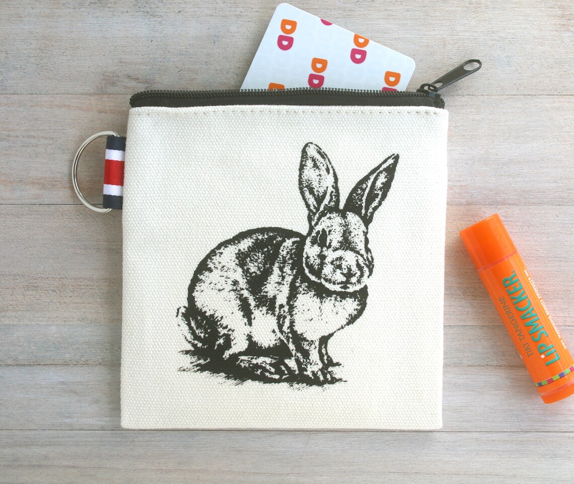 Bunny Rabbit Coin Purse Tiny Zipper Pouch - Etsy