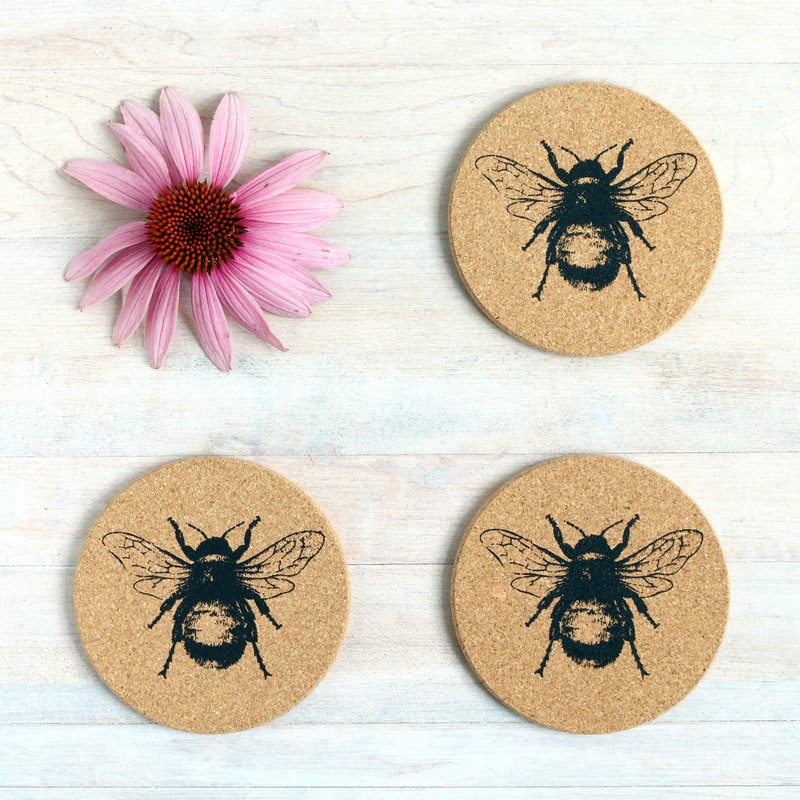 Bee Coasters - Etsy