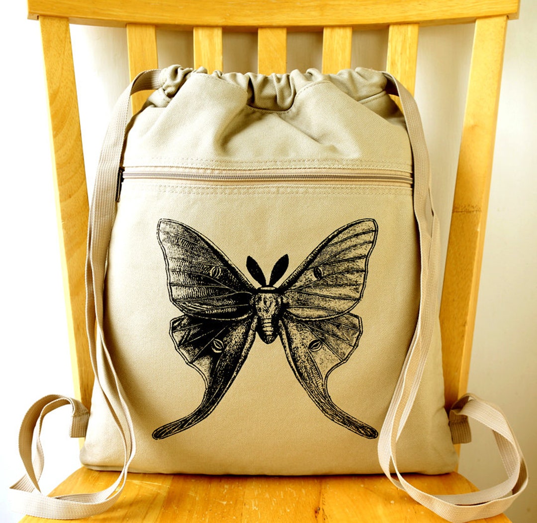Luna Moth Backpack Canvas Laptop Bag - Etsy