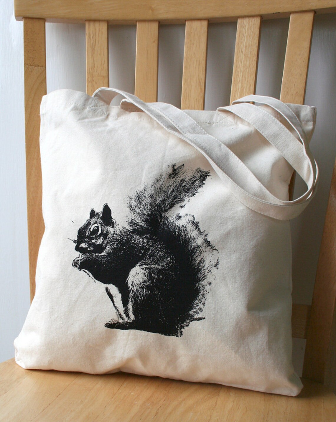 Squirrel Canvas Tote Bag Book Bag | Etsy