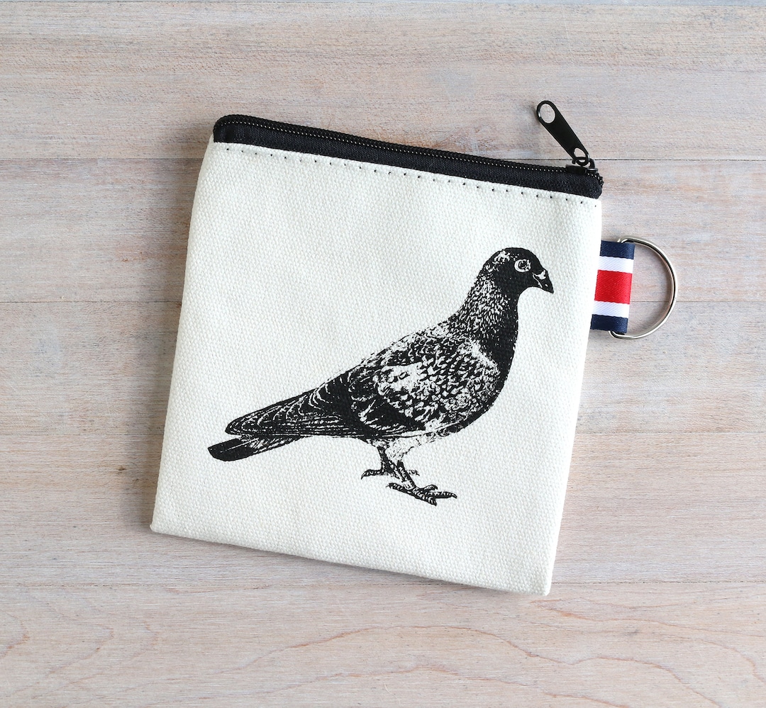 Pigeon Bird Coin Purse Small Zipper Pouch Gift Card Holder - Gift for ...