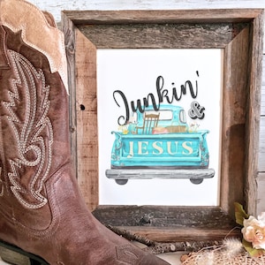 Junkin' & Jesus Graphic – Printable Design (PNG, PDF, SVG) - Etsy