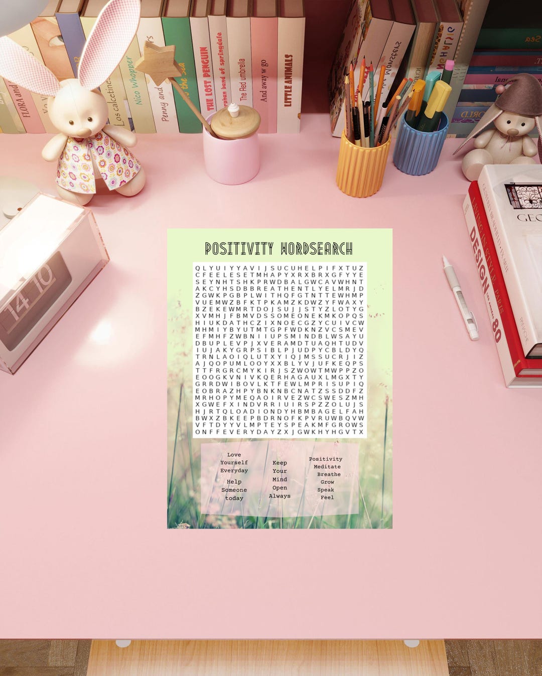 Positivity Wordsearch Activity Page - Etsy