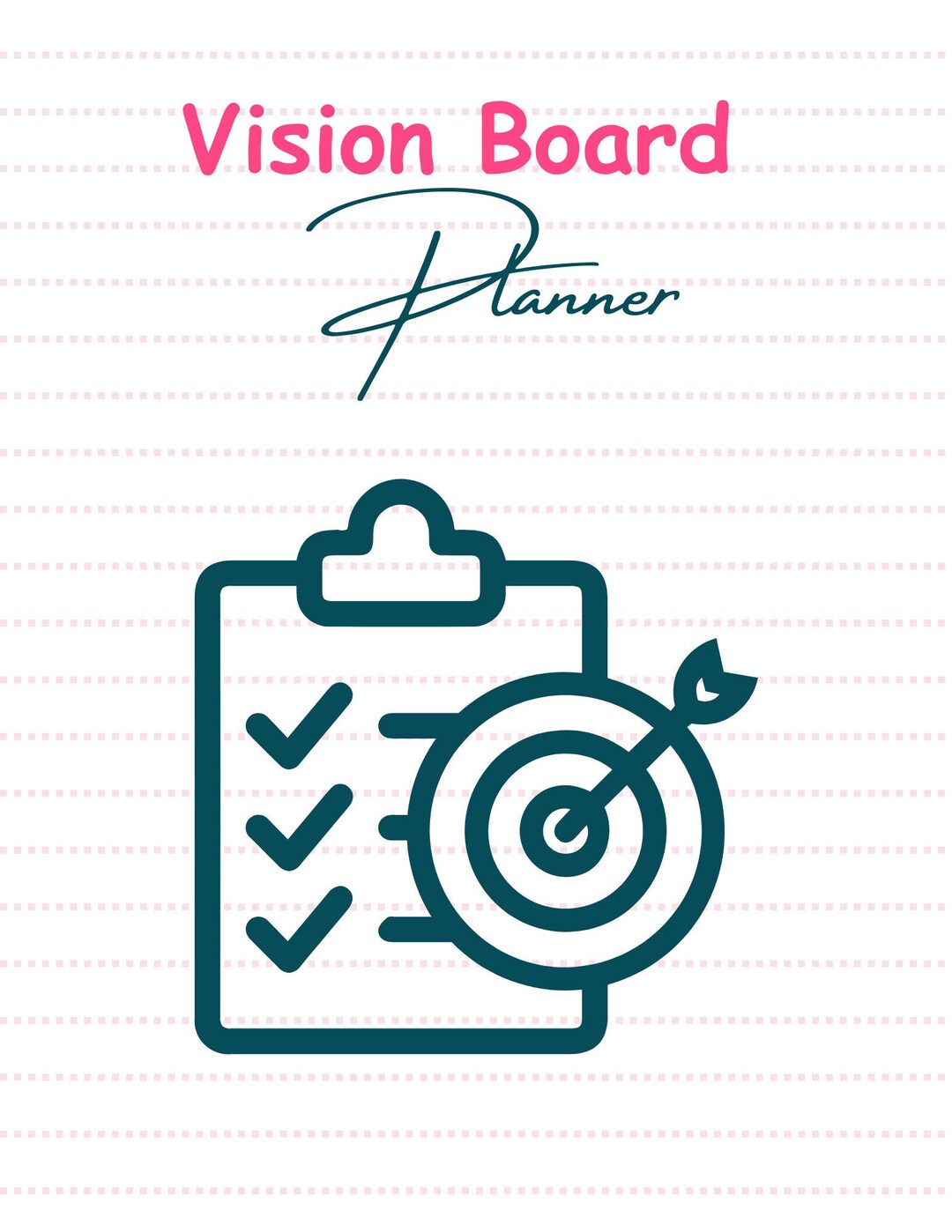 Vision Board Planner | Goal Setting, Manifestation (printable) - Etsy