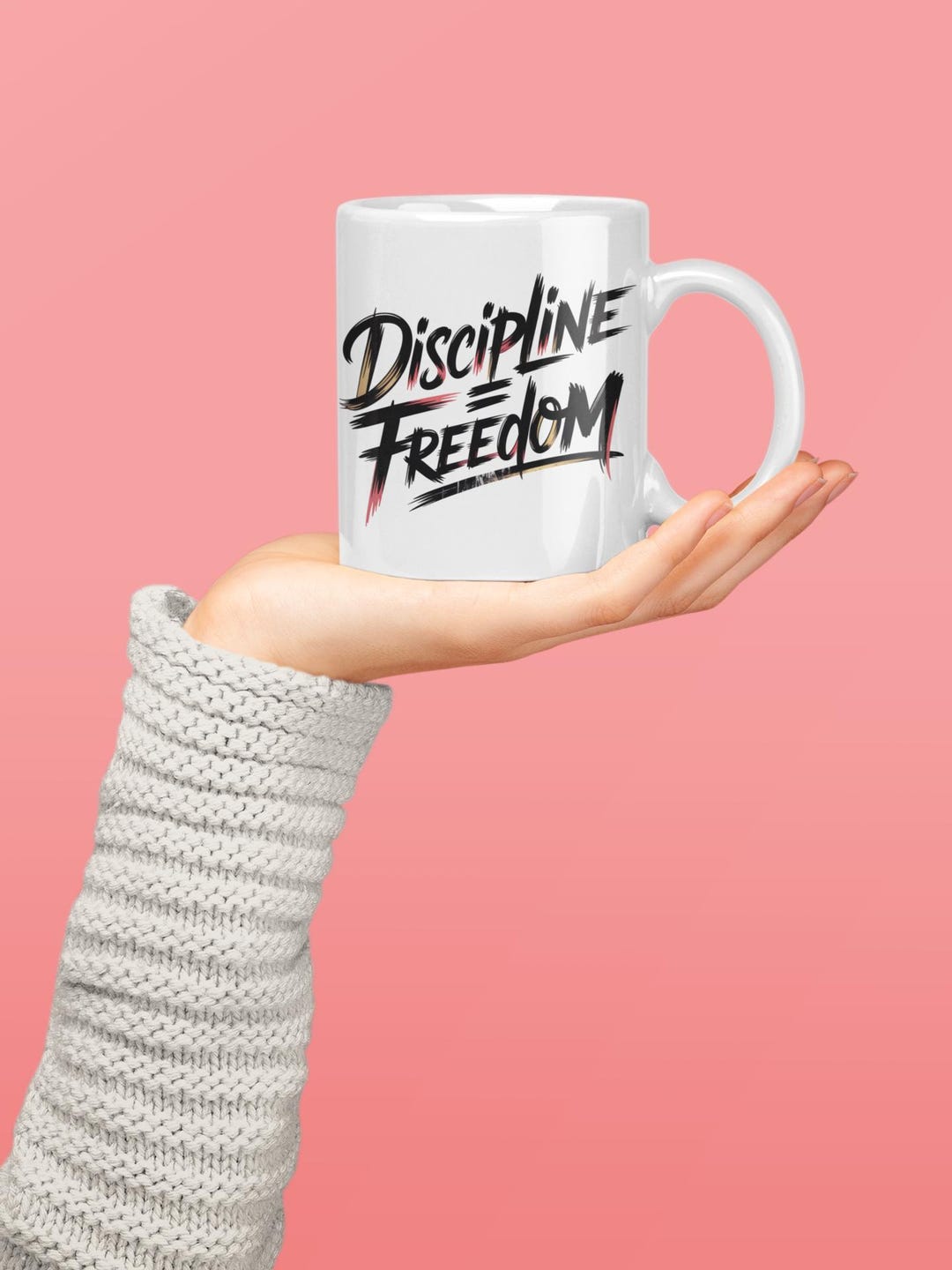 Discipline = Freedom Coffee Mug: Motivational Quotes, Ceramic Office ...