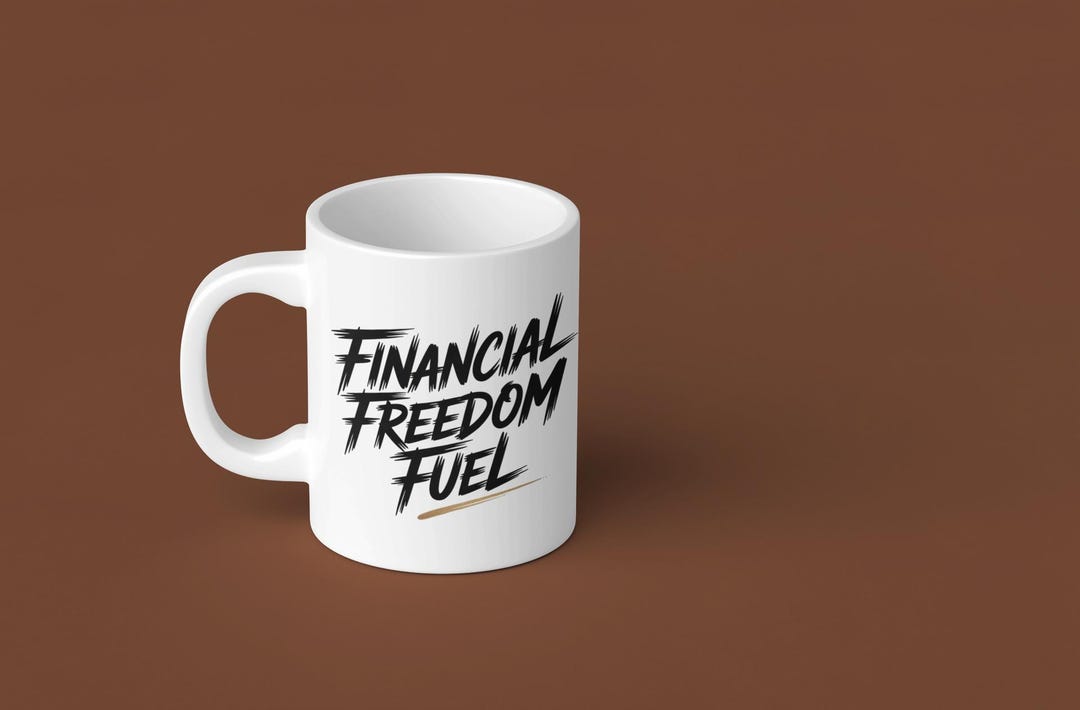 Financial Freedom Fuel Ceramic Coffee Mug, Motivational Quotes and ...