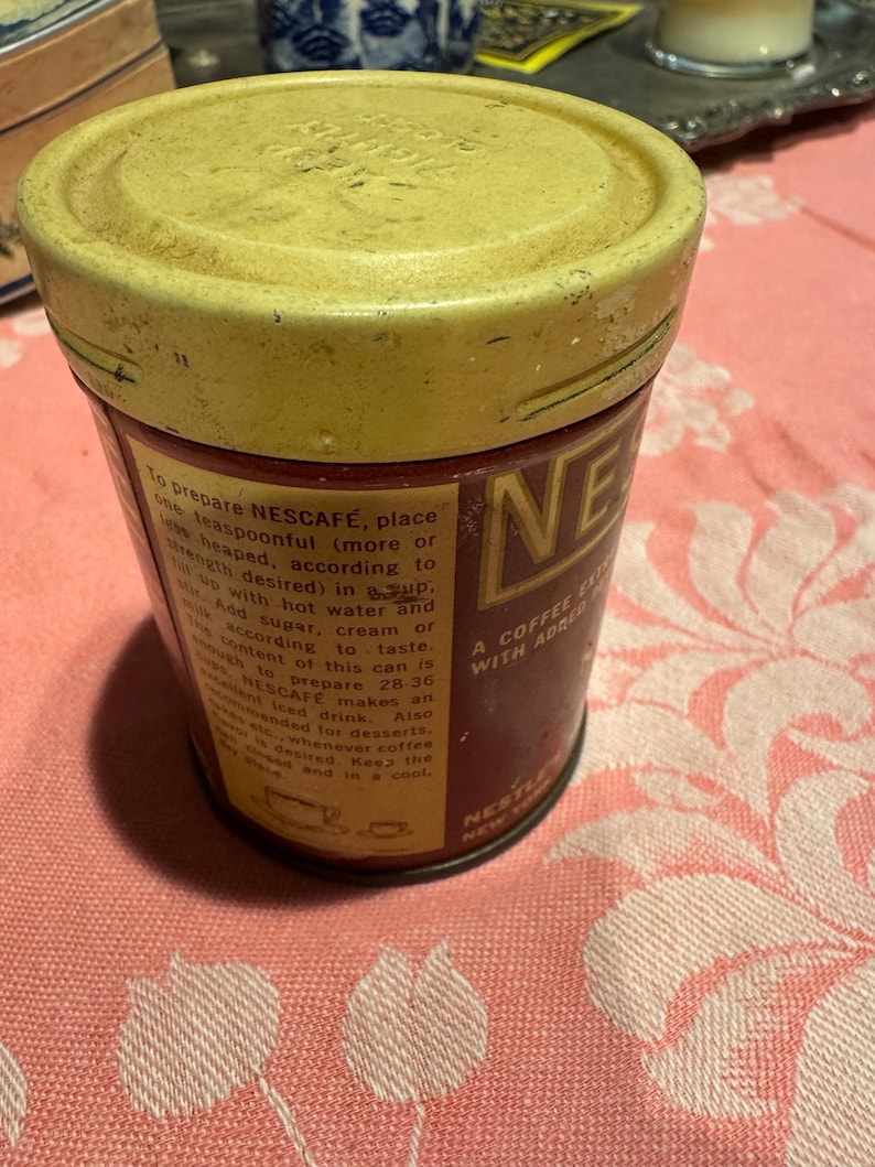 Antique Nestle Nescafe Tin Container - Etsy