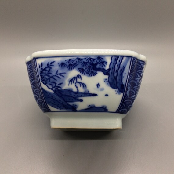 Vintage Japanese Porcelain Square Bowl Art & Collectibles Fine Art ...