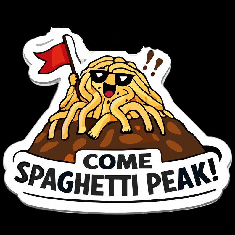 Spaghetti Stickers Bundle PNG | Cartoon Food Humor Clipart | Printable ...
