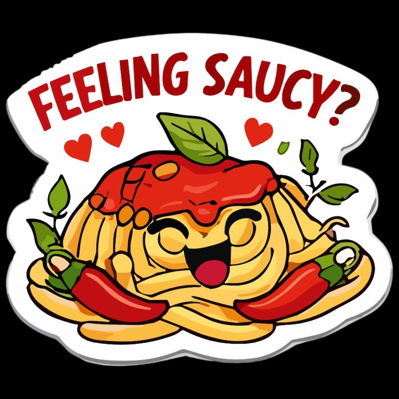Spaghetti Stickers Bundle PNG | Cartoon Food Humor Clipart | Printable ...