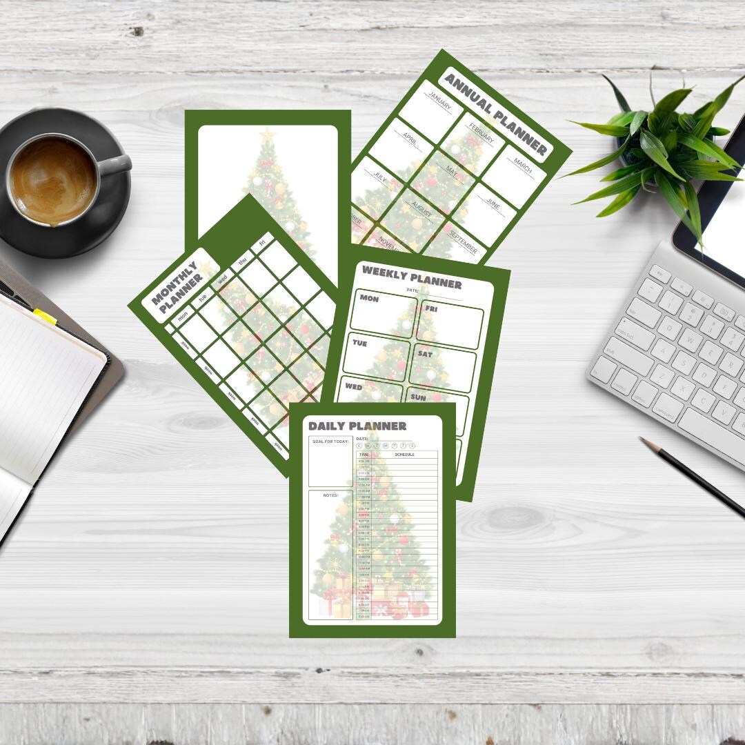 Christmas Tree Planner | Holiday Printable, Daily, Weekly, Monthly ...