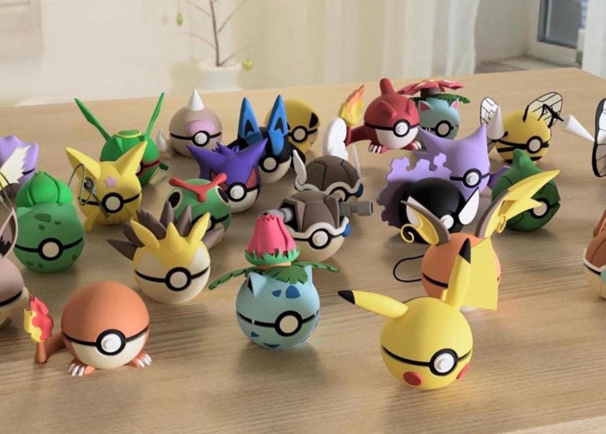 Listing 2 of 4 Pokemon Character Pokeballs - Etsy