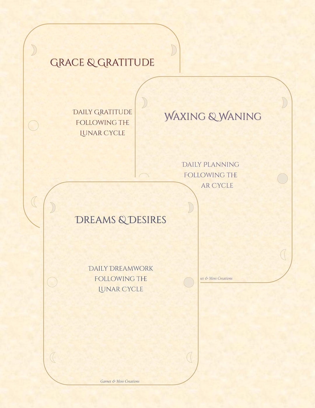 Following the Lunar Cycle | Digital Journal Bundle | Moon Phase Planner ...
