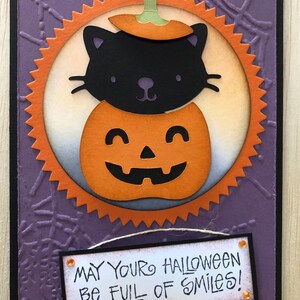 Halloween Black Cat Card or Card Kit - Etsy