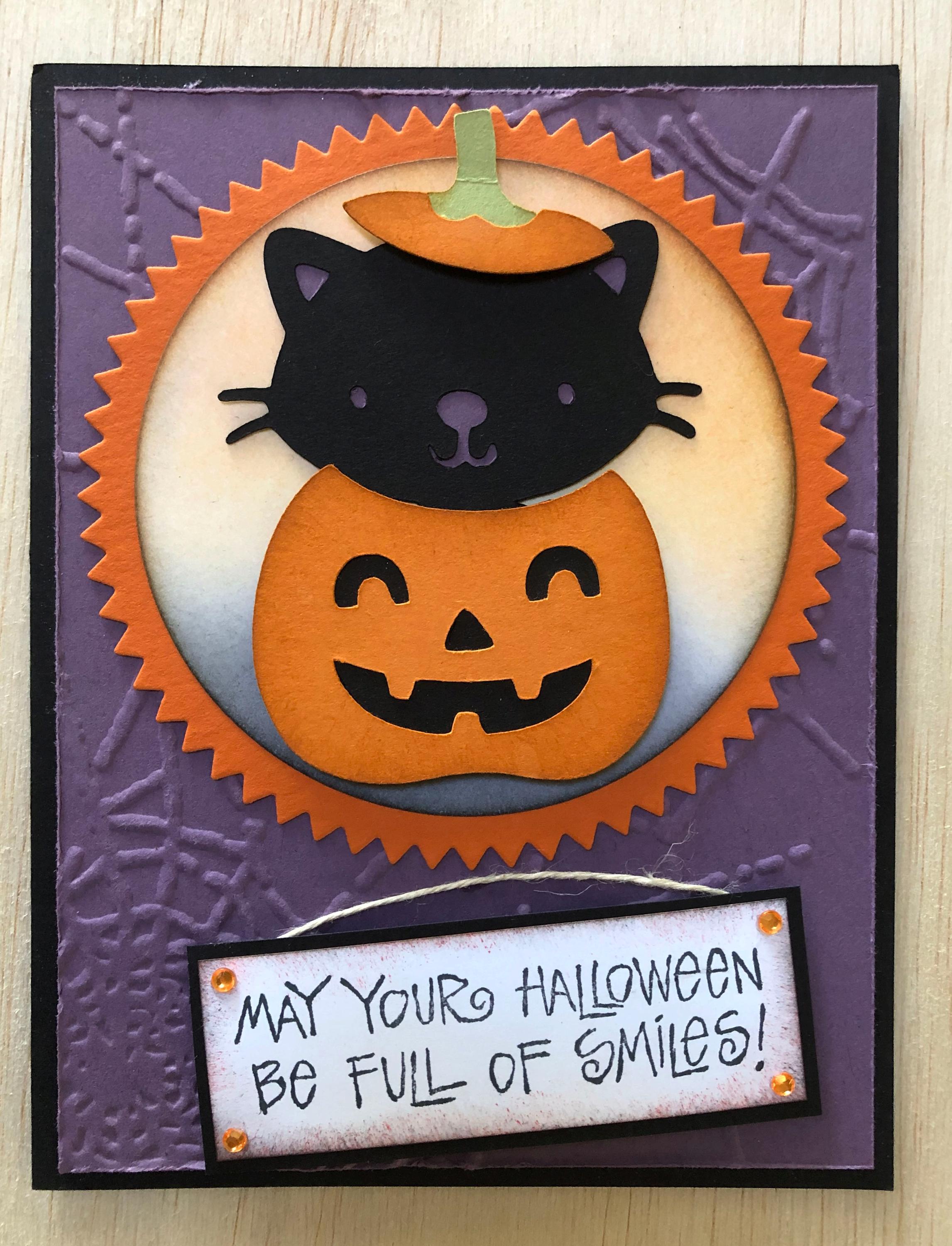 Halloween Black Cat Card or Card Kit - Etsy