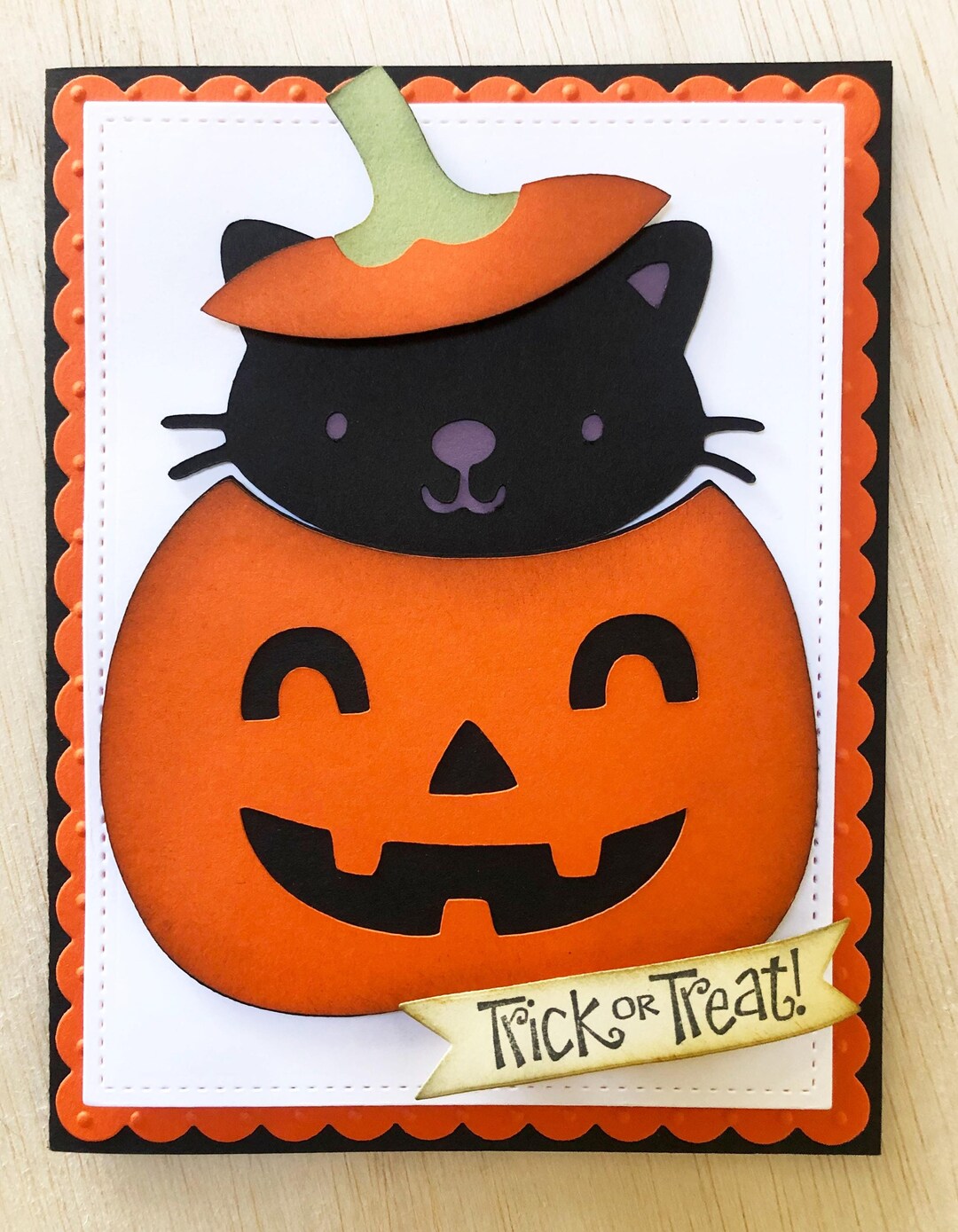 Halloween Black Cat II Card or Card Kit - Etsy