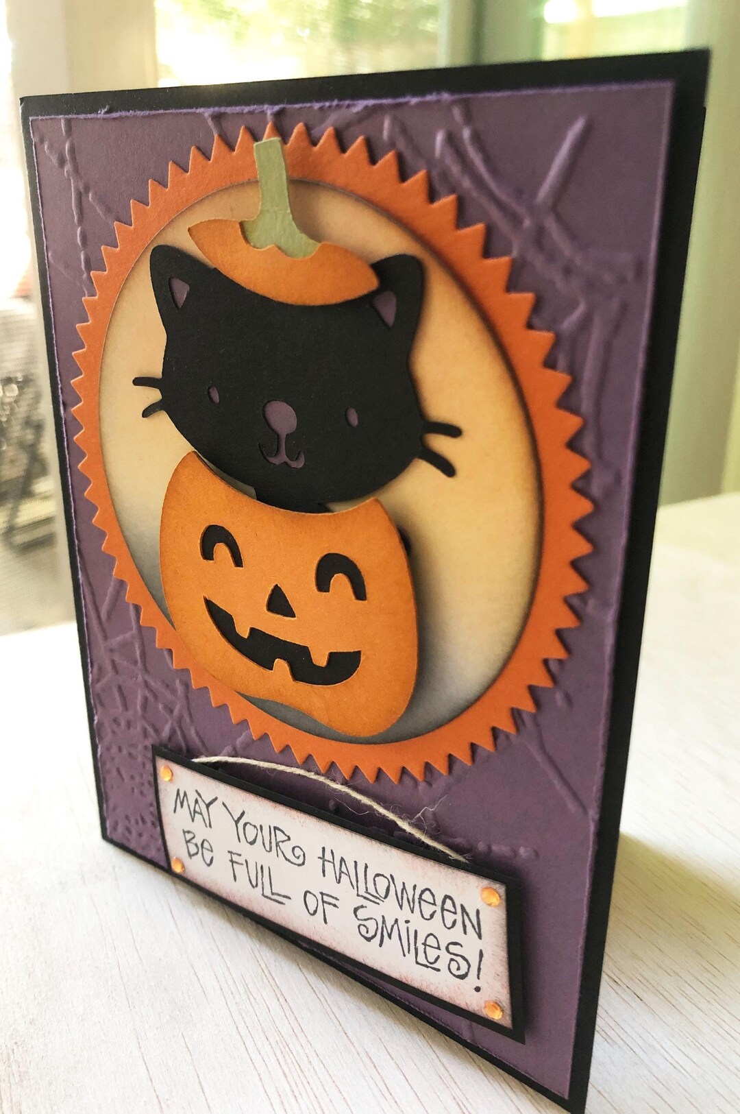 Halloween Black Cat Card or Card Kit - Etsy