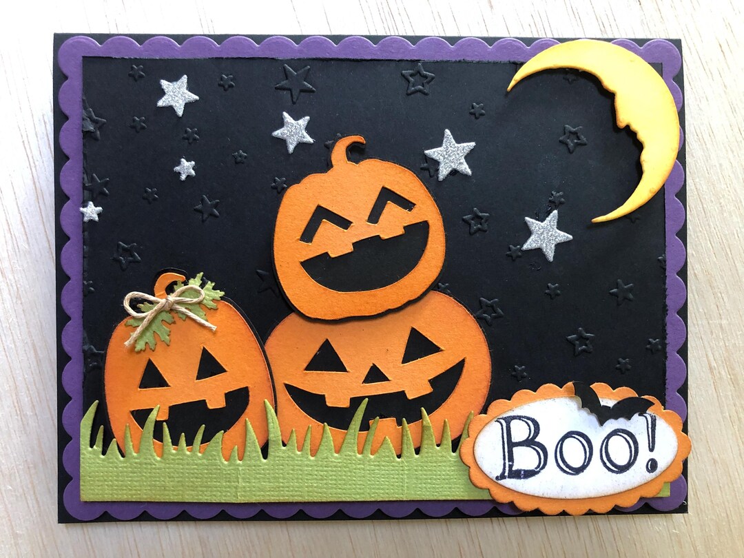 Pumpkin Halloween Card - Etsy