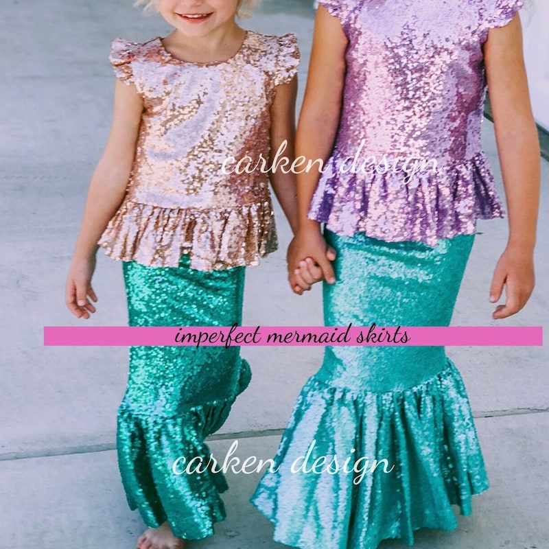 Purple Mermaid Skirt Kids - Etsy